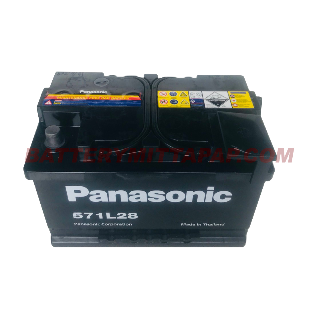 แบตเตอรี่รถยนต์ Panasonic รุ่น 571L28-MF (DIN75-MF) แบตเตอรี่กึ่งแห้ง ...